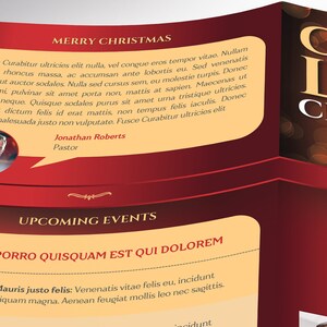 Candlelight Christmas Program Template 5.5x8.5, Church Bulletin Canva ...