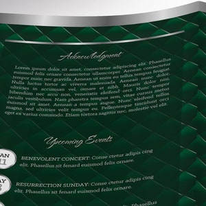 Silver Green Church Anniversary Program Template Word Template ...