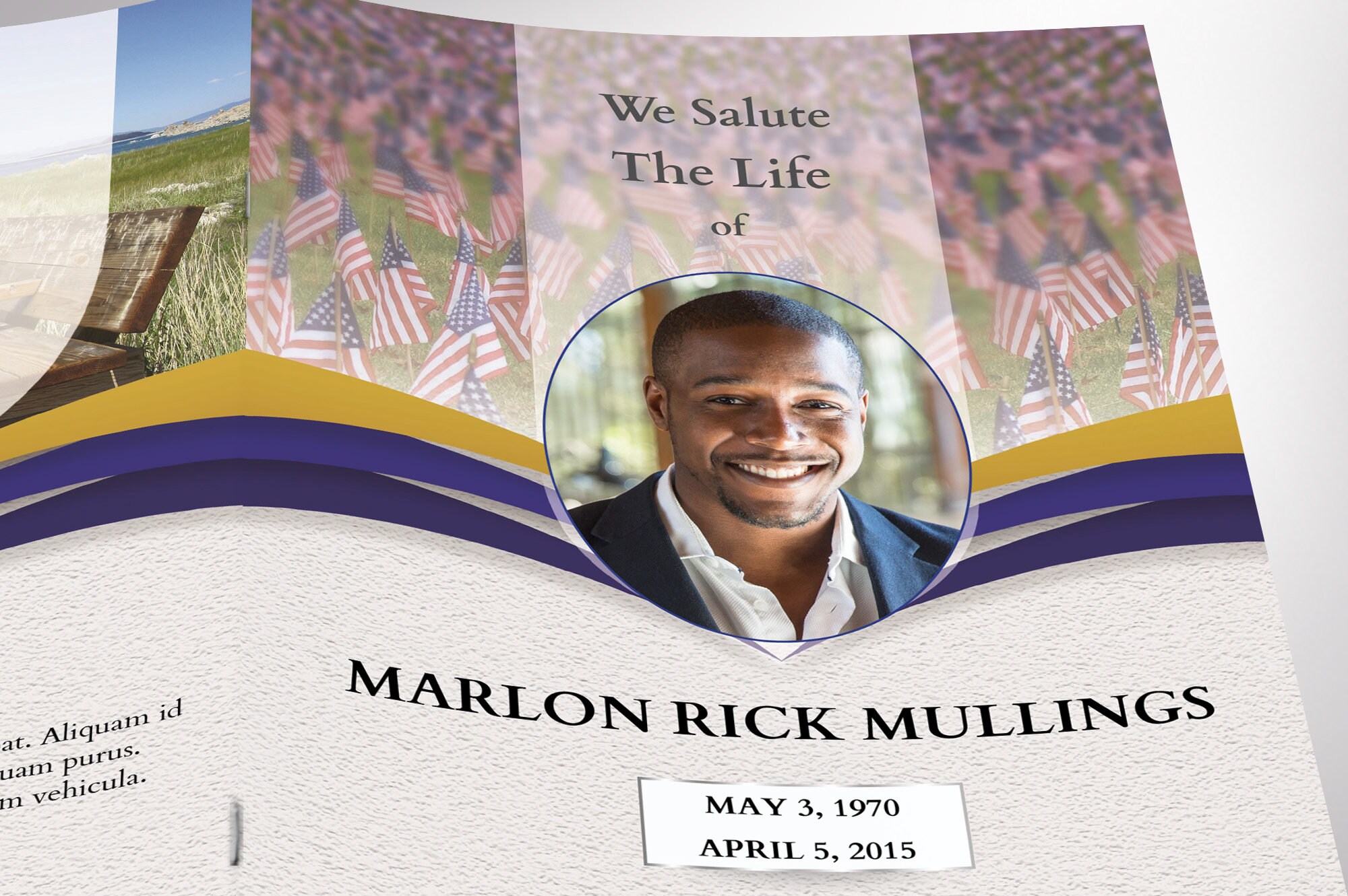 American Air Force Funeral Program Template for Word and - Etsy