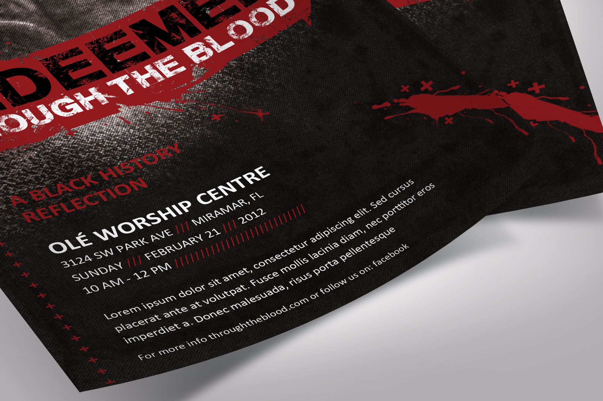 Redeemed Black History Flyer Template: Church Event (editable Download ...
