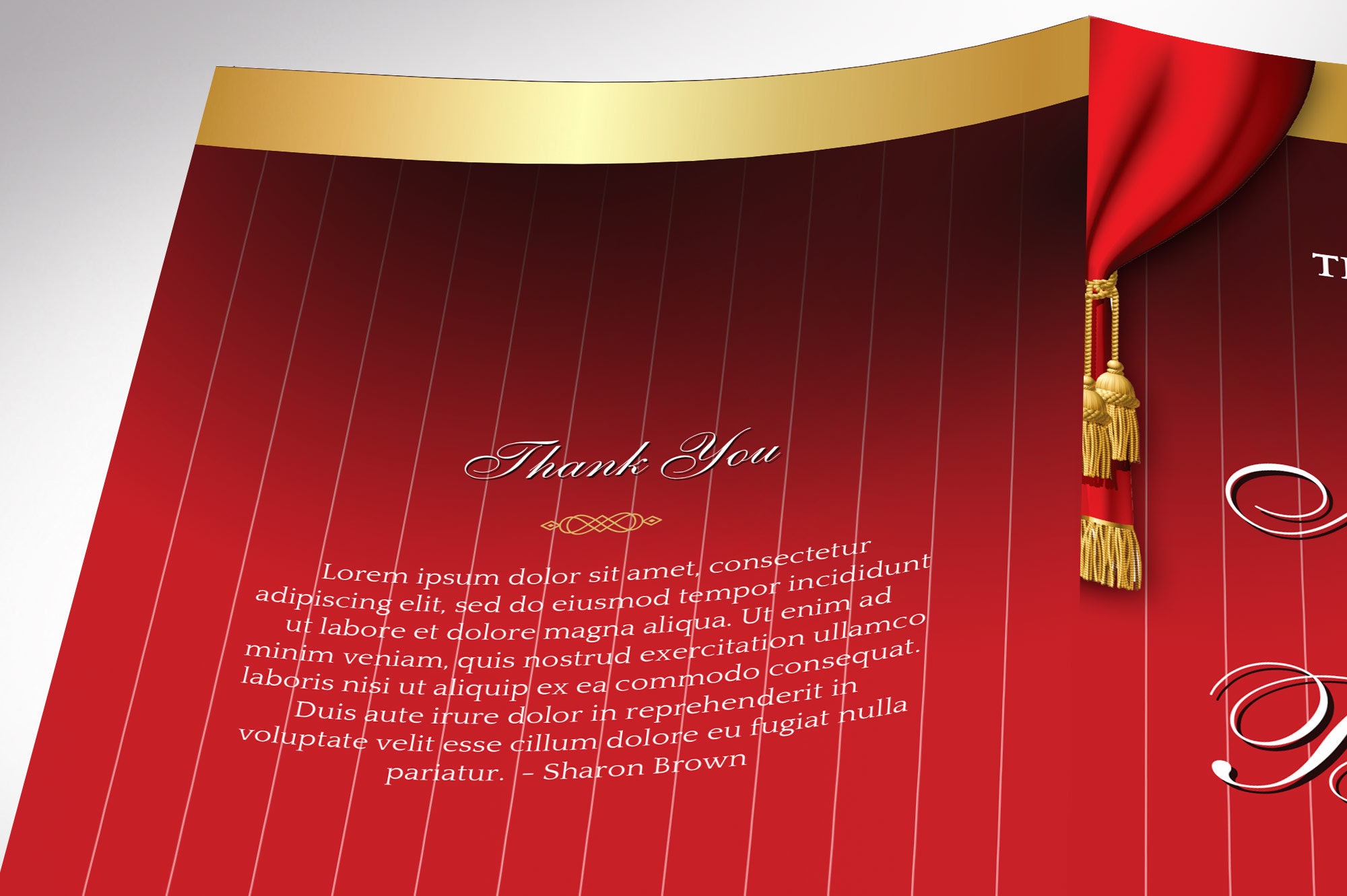 Red & Gold Musical Event Program Template: Canva Concert Brochure ...