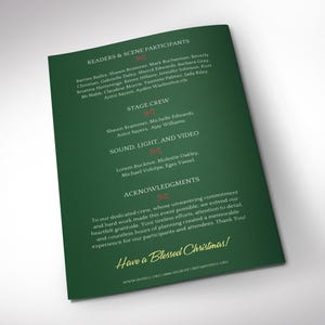 Christmas Musical Program Template: Green & Red 4-page Church Cantata ...