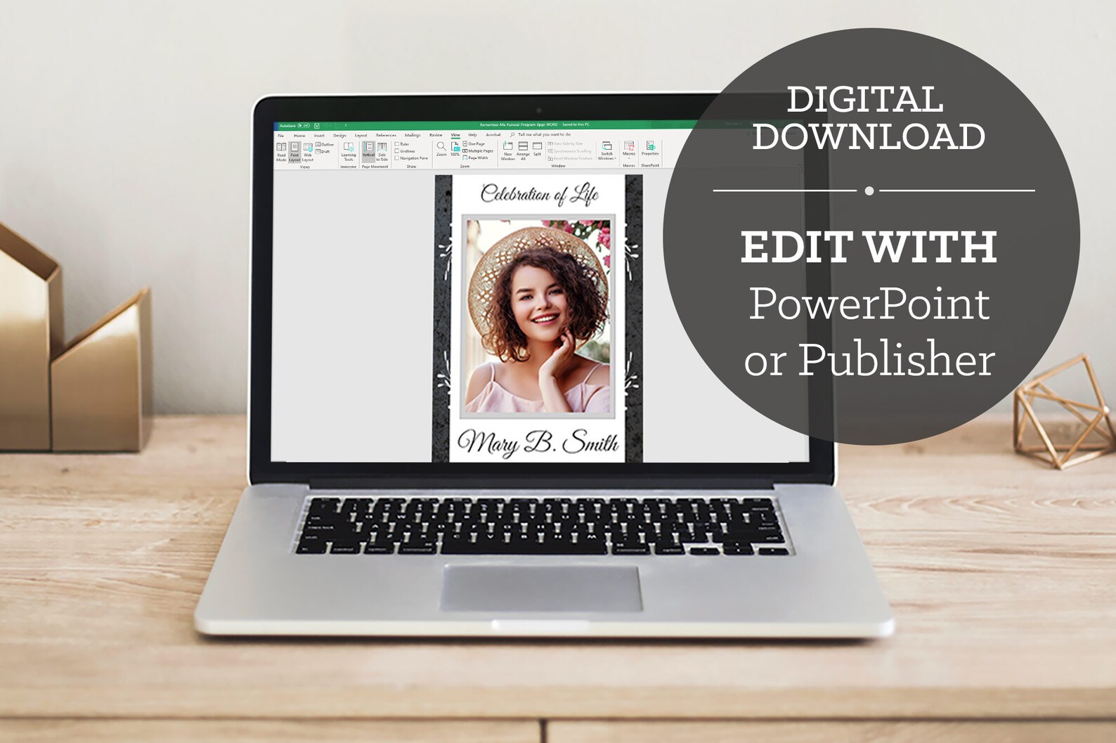 Digital Funeral Announcement Template: Celebration of Life (social ...