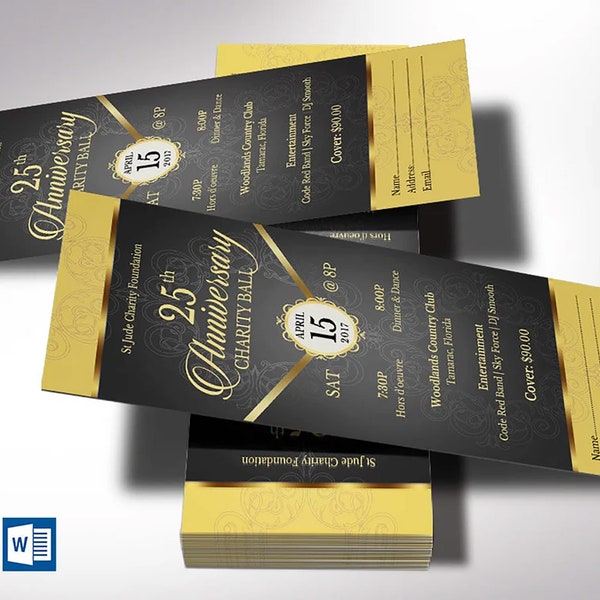 Church Anniversary Banquet Ticket - Etsy