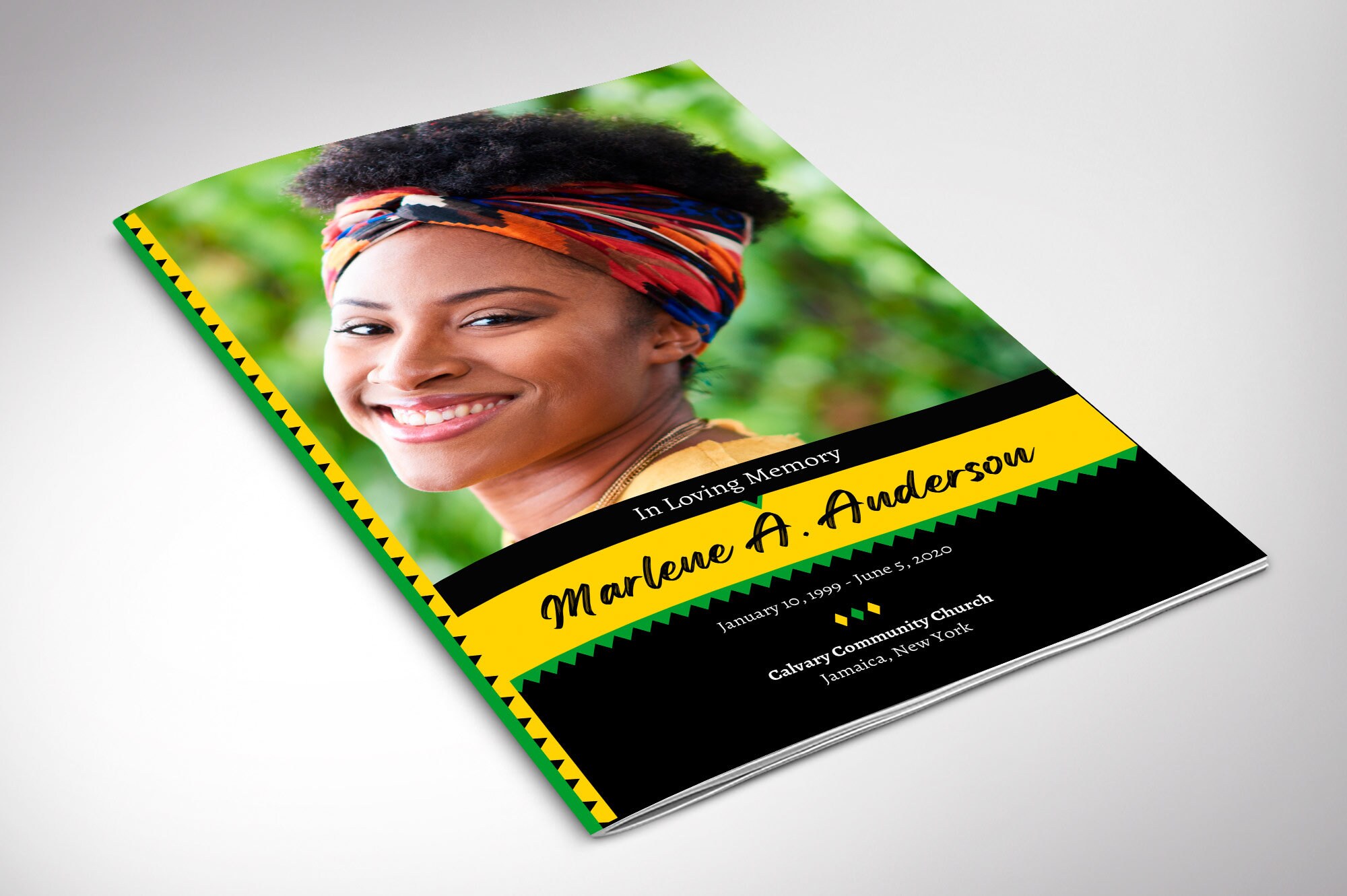 Jamaican Funeral Program Template for Canva 4 Pages - Etsy Australia