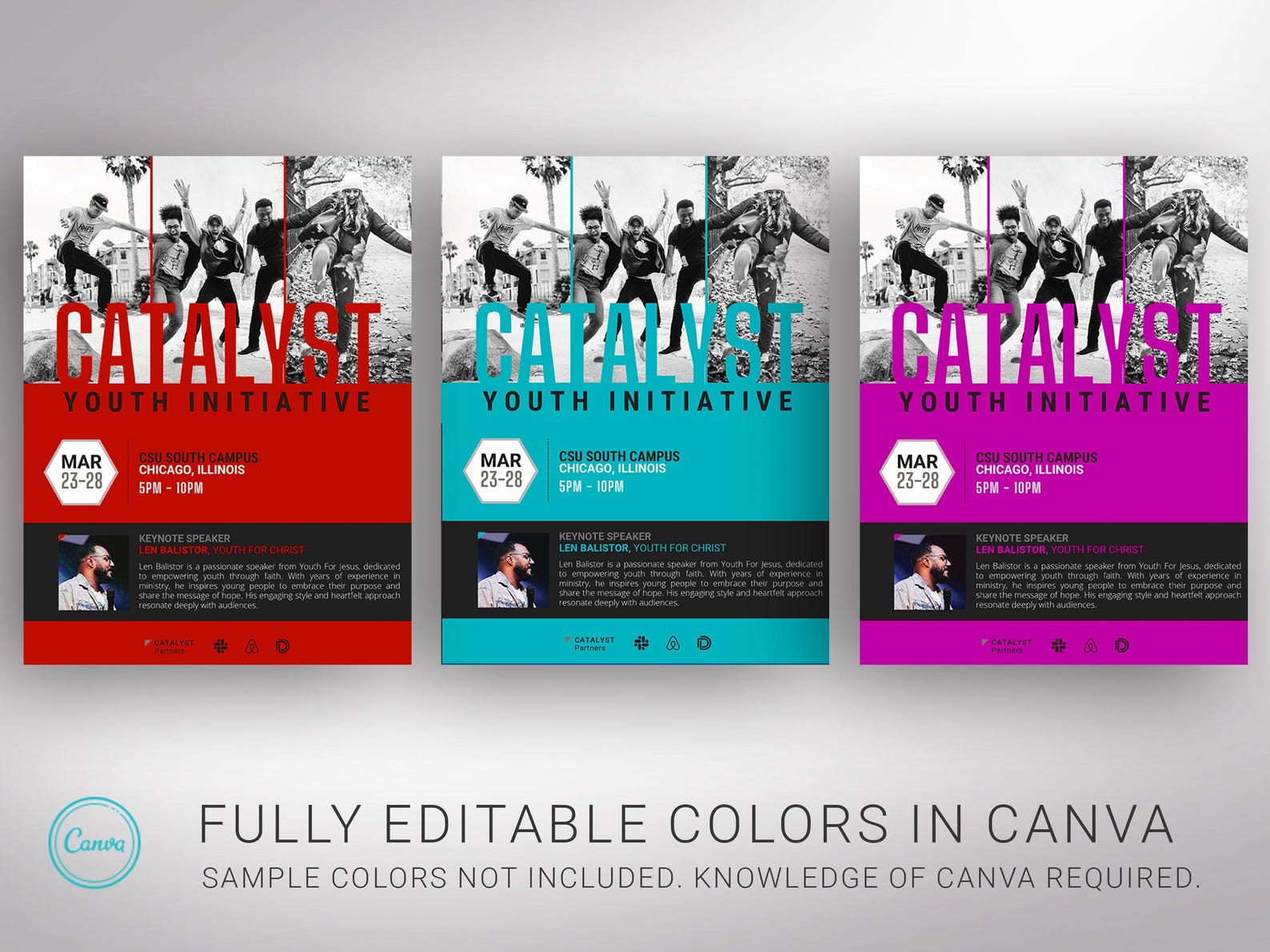 Youth Conference Program Template | Canva: Green & Black 8-page Bifold ...