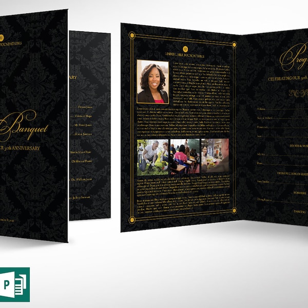 Banquet Program Template - Etsy