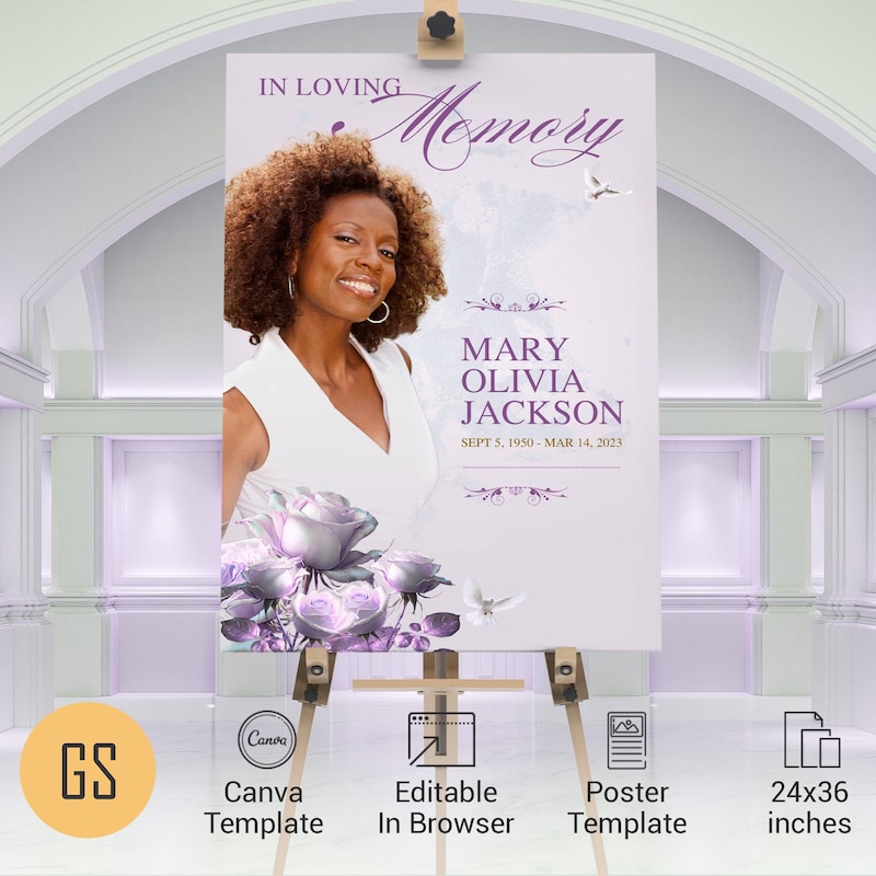 Funeral Memorial Posters - Etsy
