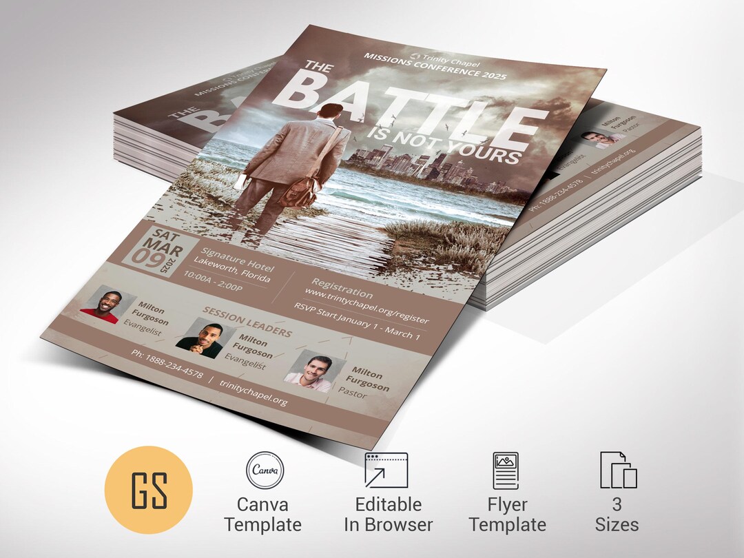 Missions Conference Flyer Template: Church Event Invitation (digital ...