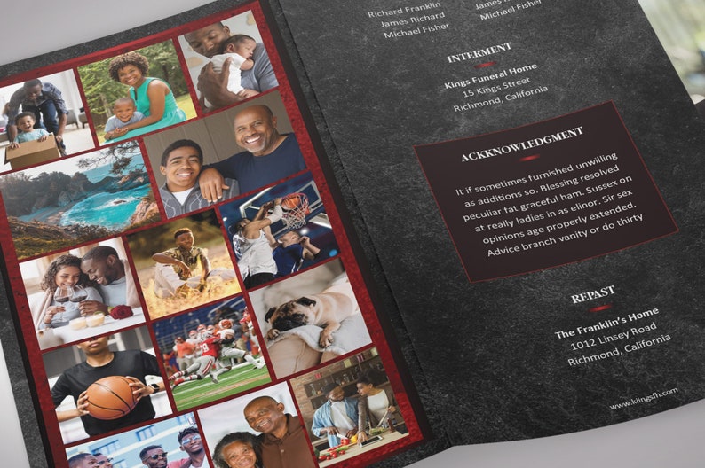 Red Rock Legal Trifold Funeral Program Word Publisher Template - Etsy