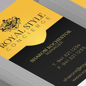 Concierge Business Card Canva Template Editable Colors 2 - Etsy