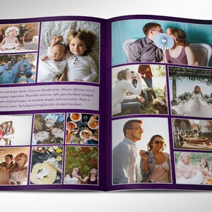 Purple Silver Funeral Program Template Set, Word and Publisher ...