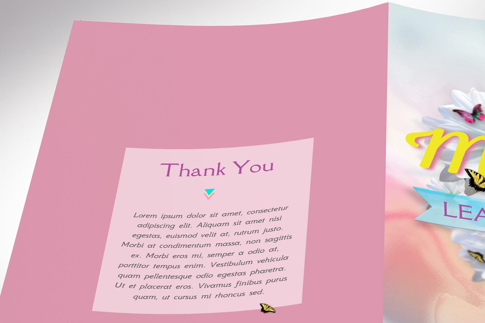 Mother's Day Program Template: Pink Floral 4-page Church Bifold ...