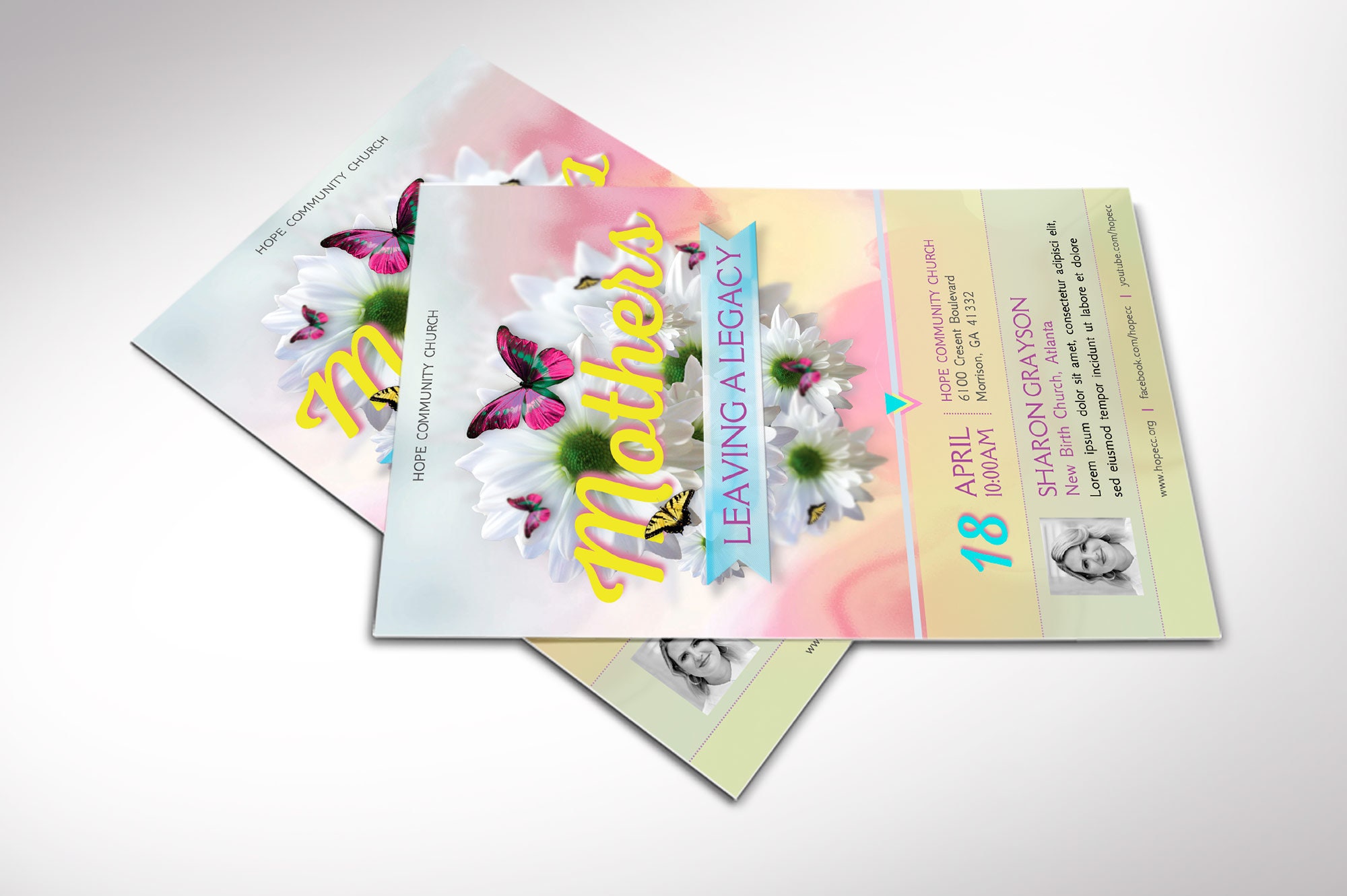 Mothers Legacy Flyer Template for Canva 5 Backgrounds Cut - Etsy