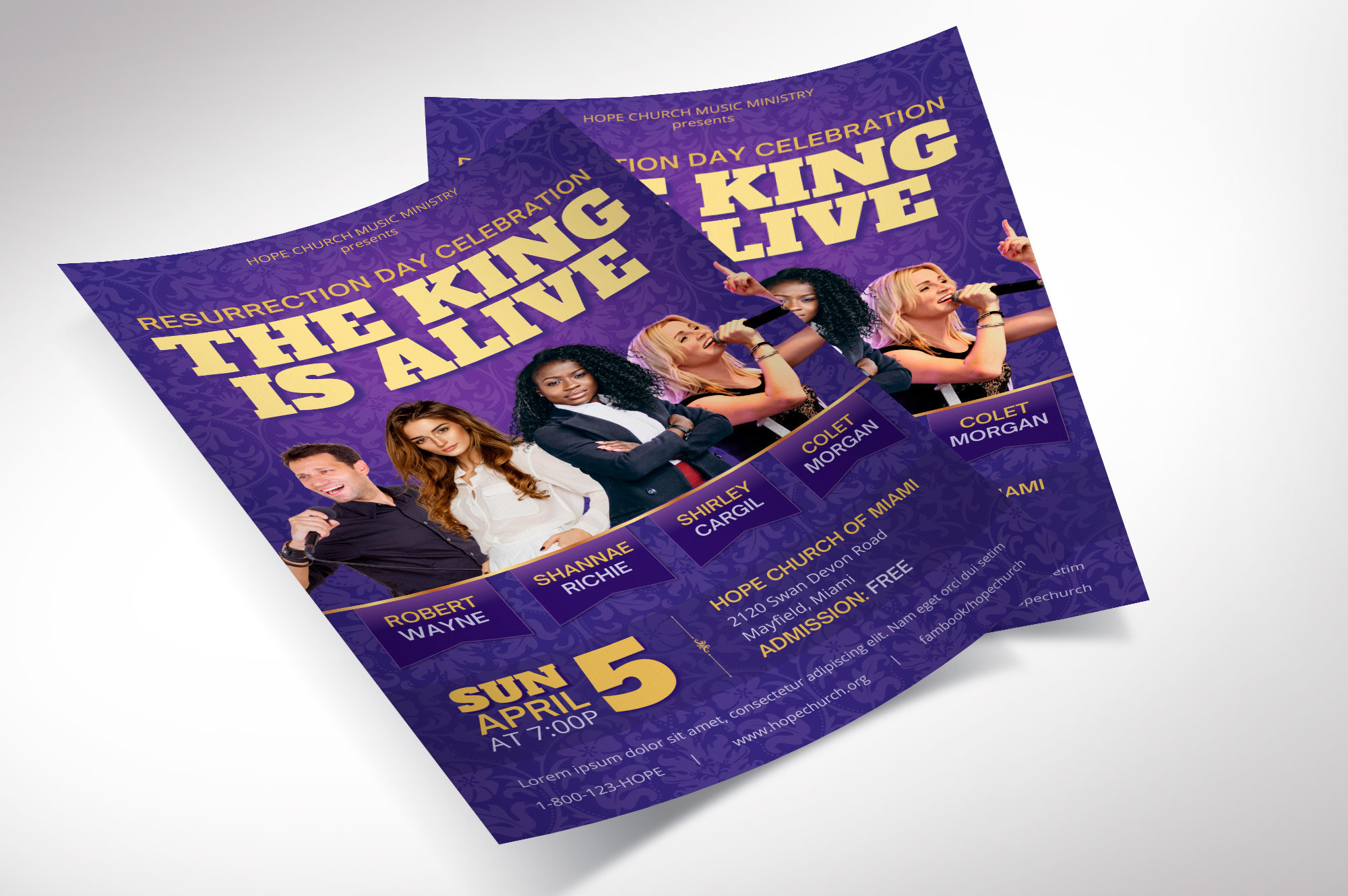 Resurrection Day Concert Flyer Template for Canva 2 Sizes - Etsy