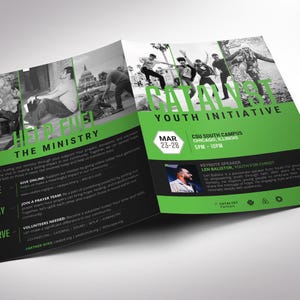 Youth Conference Program Template: Green Catalyst Church Brochure ...