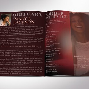 Amber Funeral Program Template: Celebration of Life, 8 Pages (canva) - Etsy
