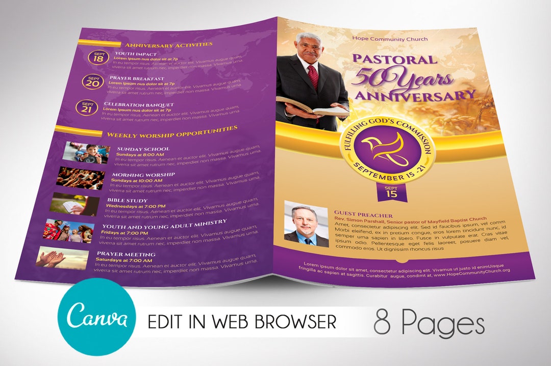 Church Anniversary Programs Designs
