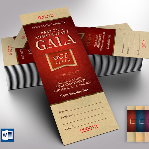 Church Anniversary Banquet Ticket - Etsy