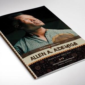 African Funeral Program Template: Celebration of Life, Obituary (canva ...