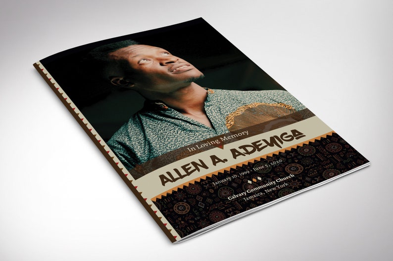African Funeral Program Template: Celebration of Life, Obituary (canva ...