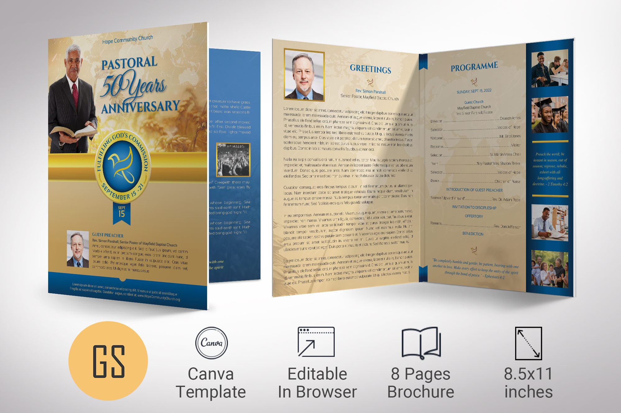 Church Dedication Program Templates