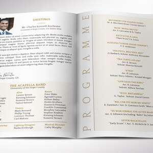 Black and Gold Musical Event Program Template: Canva Concert Program ...