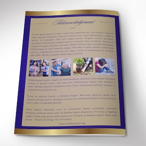 Violet Gold Anniversary Gala Program Template: Church Banquet Brochure ...