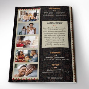 African Funeral Program Template: Celebration of Life, Obituary (canva ...