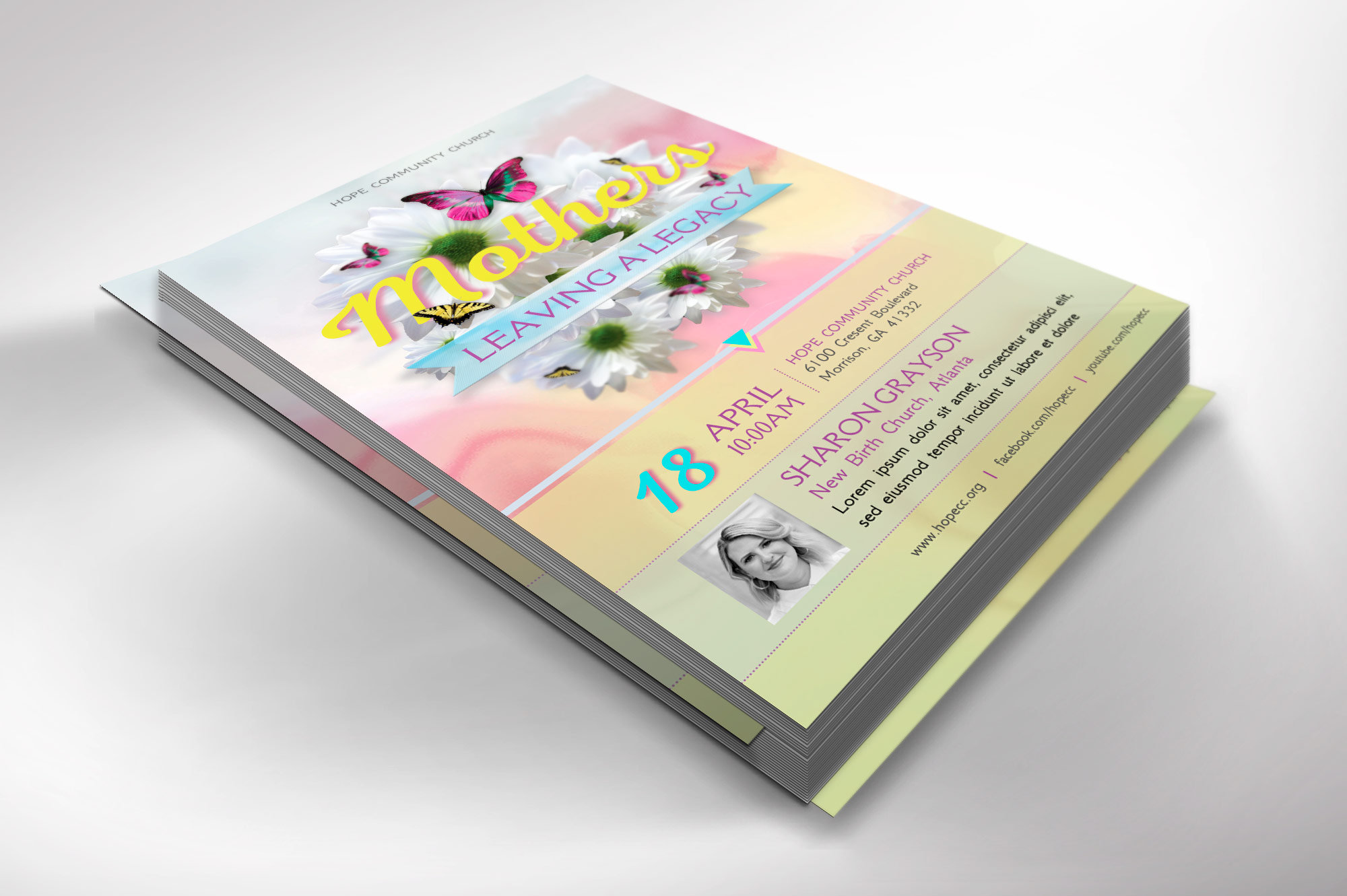 Mothers Legacy Flyer Template for Canva 5 Backgrounds Cut - Etsy