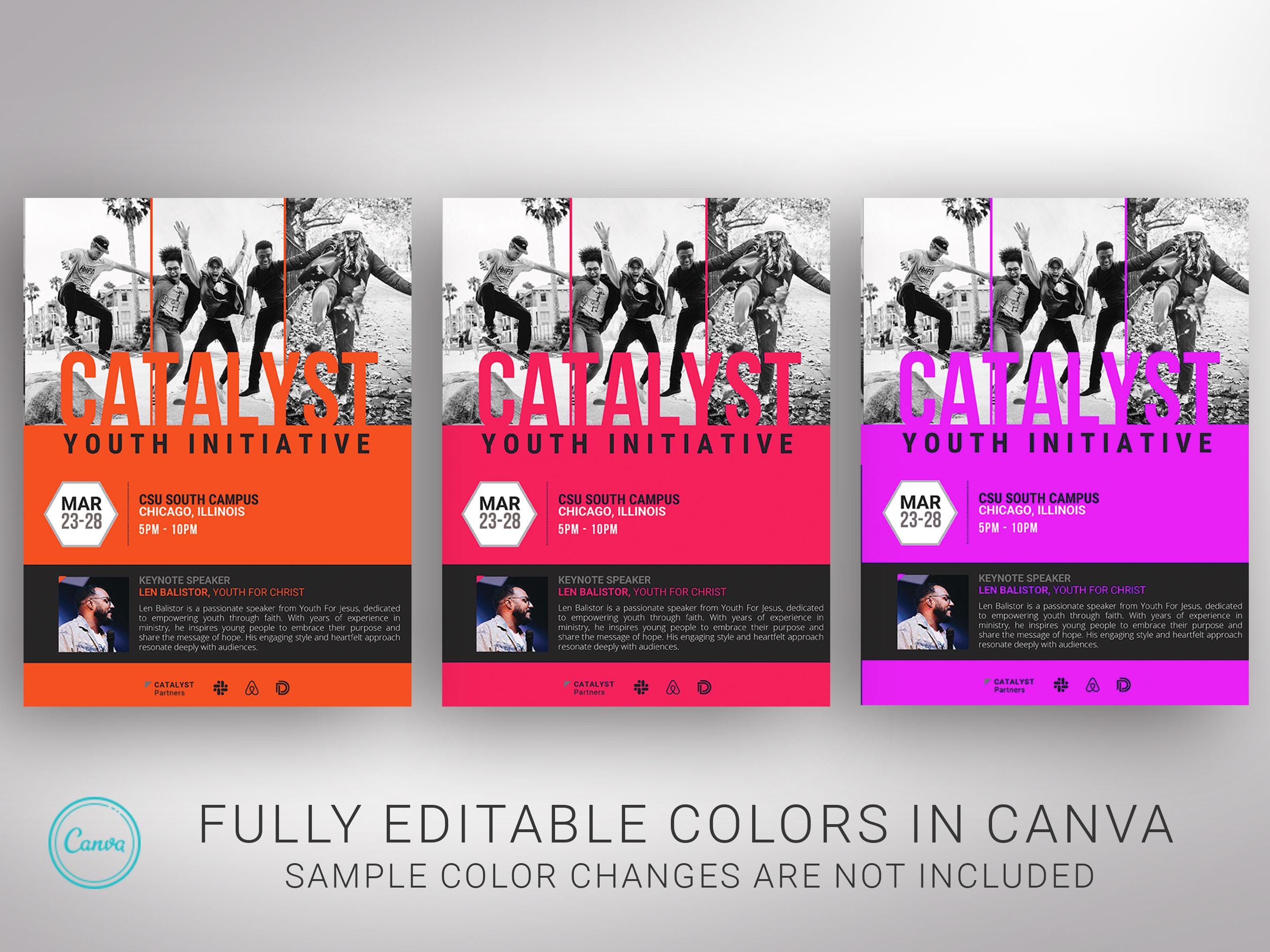 Catalyst Youth Conference Program Template: Orange Church Brochure ...