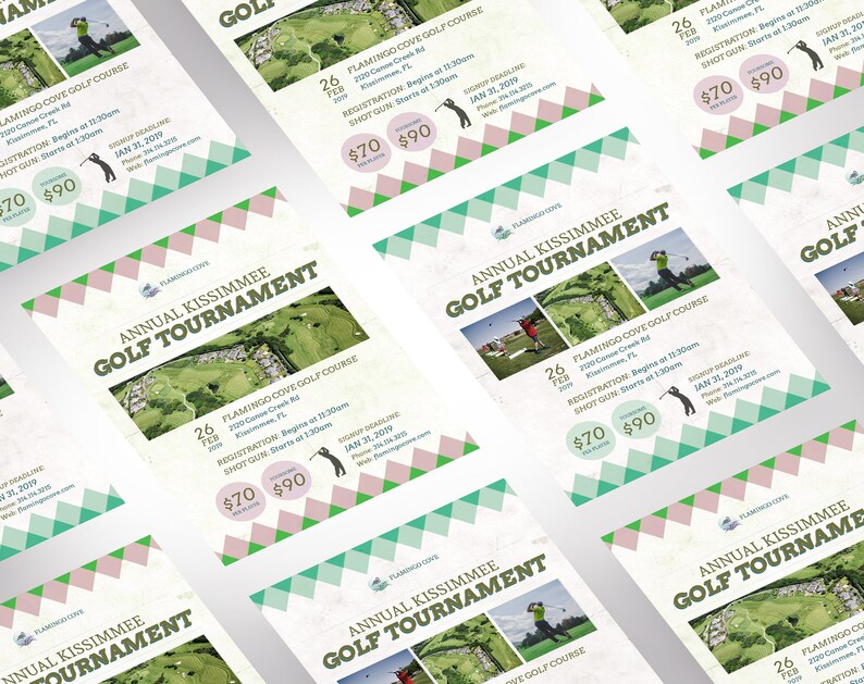 Retro Golf Tournament Poster Template for Powerpoint and - Etsy