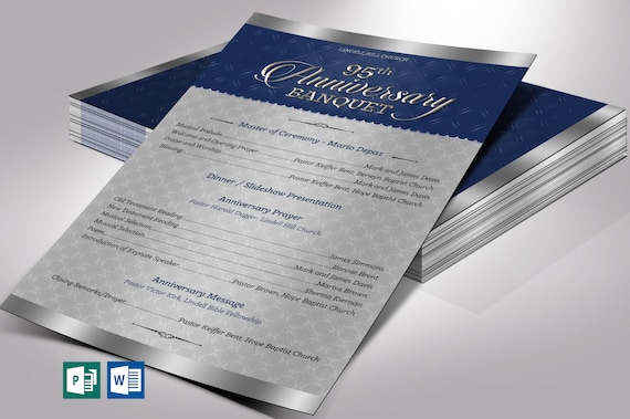 Free Church Anniversary Program Template