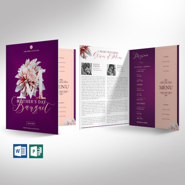 Banquet Program Template - Etsy