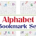 Alphabet Letter Bookmarks - Set of (7) PDF Coloring Pages - Etsy