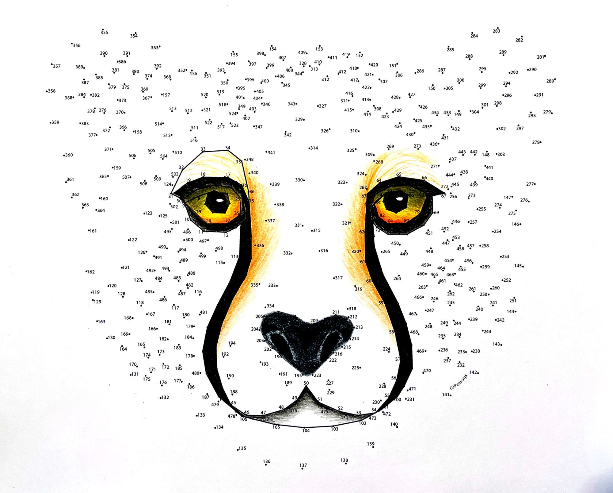 Cheetah Face Coloring Page