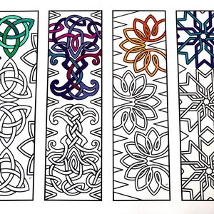 Celtic Knot Bookmarks PDF Coloring Page - Etsy