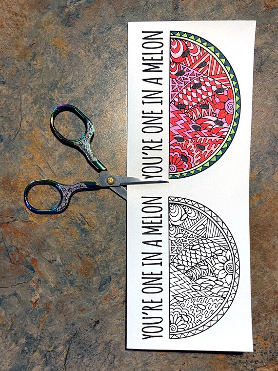 You're One In A Melon Watermelon Pun Greeting Card Printable PDF ...
