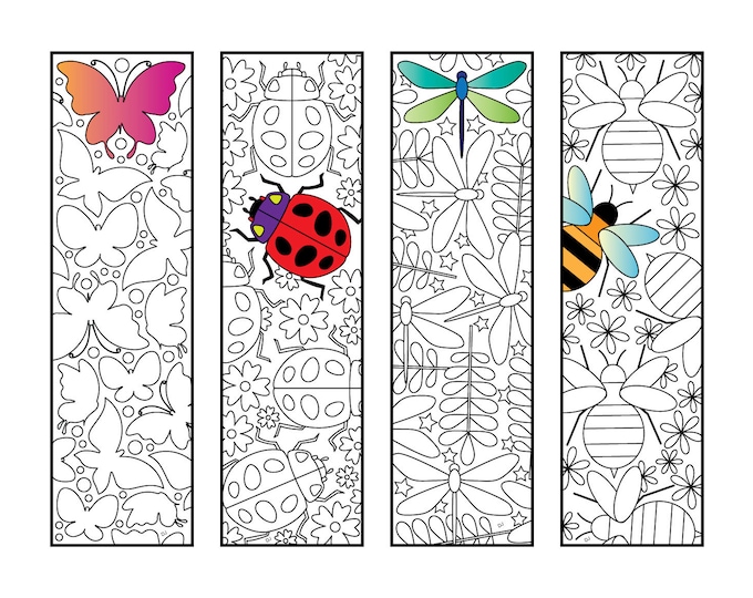 Find and Count Cute Bugs, Printable Activity, Bugs Coloring Page, Kids ...