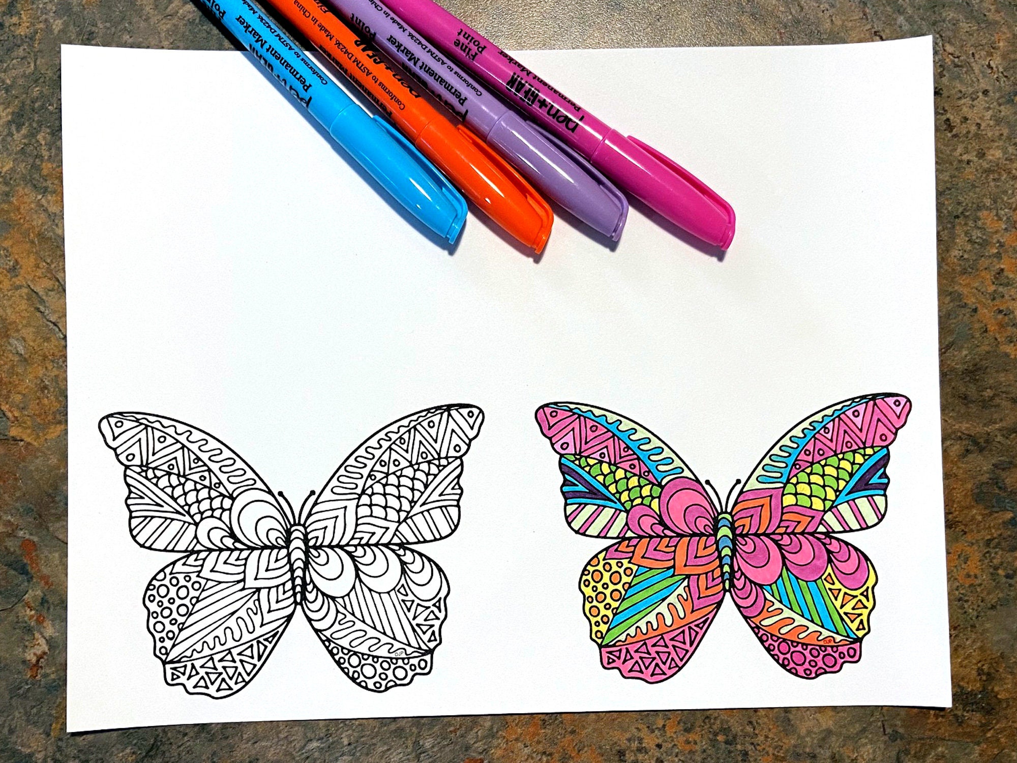 Butterfly Greeting Card Blank All-occasion Card Printable - Etsy