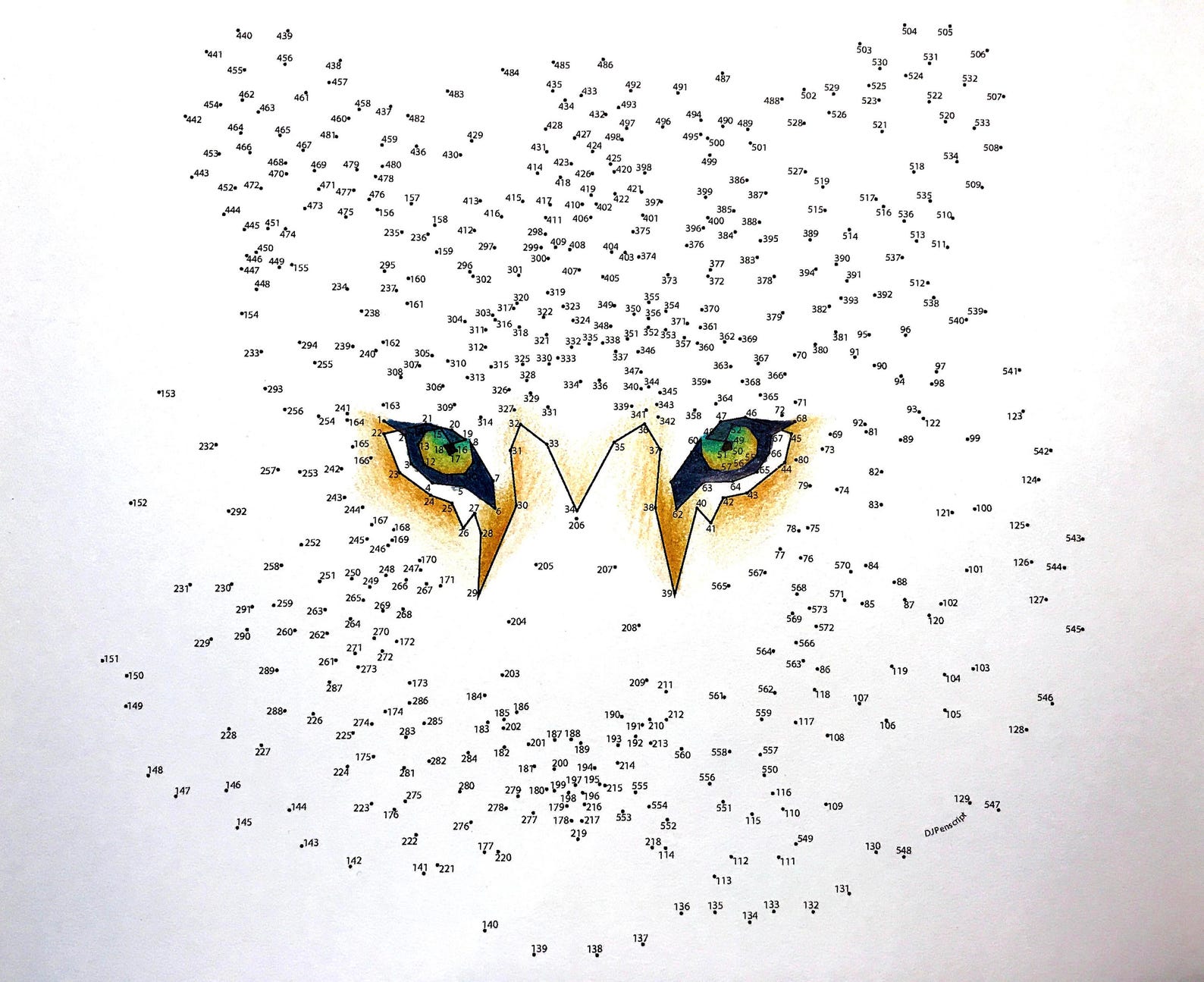 Tiger - Extreme Dot to Dot - PDF Activity and Coloring Page - Etsy
