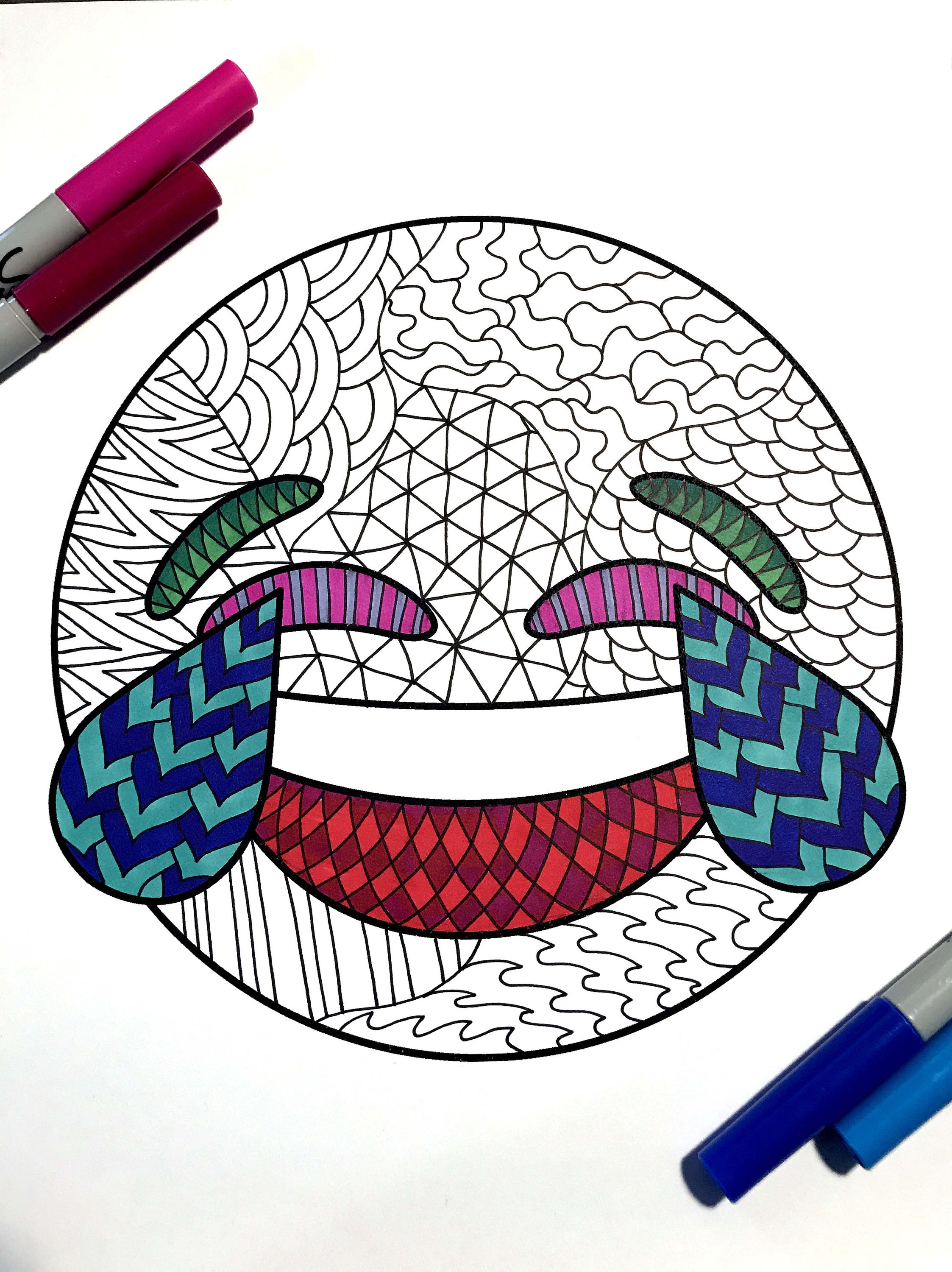 Coloring Pages Laughing Face