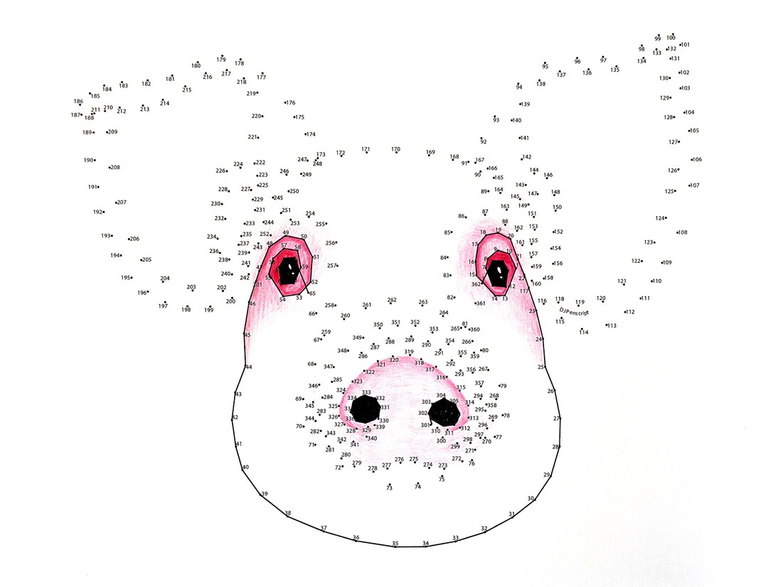 Pig - Extreme Dot to Dot - PDF Activity and Coloring Page - Etsy