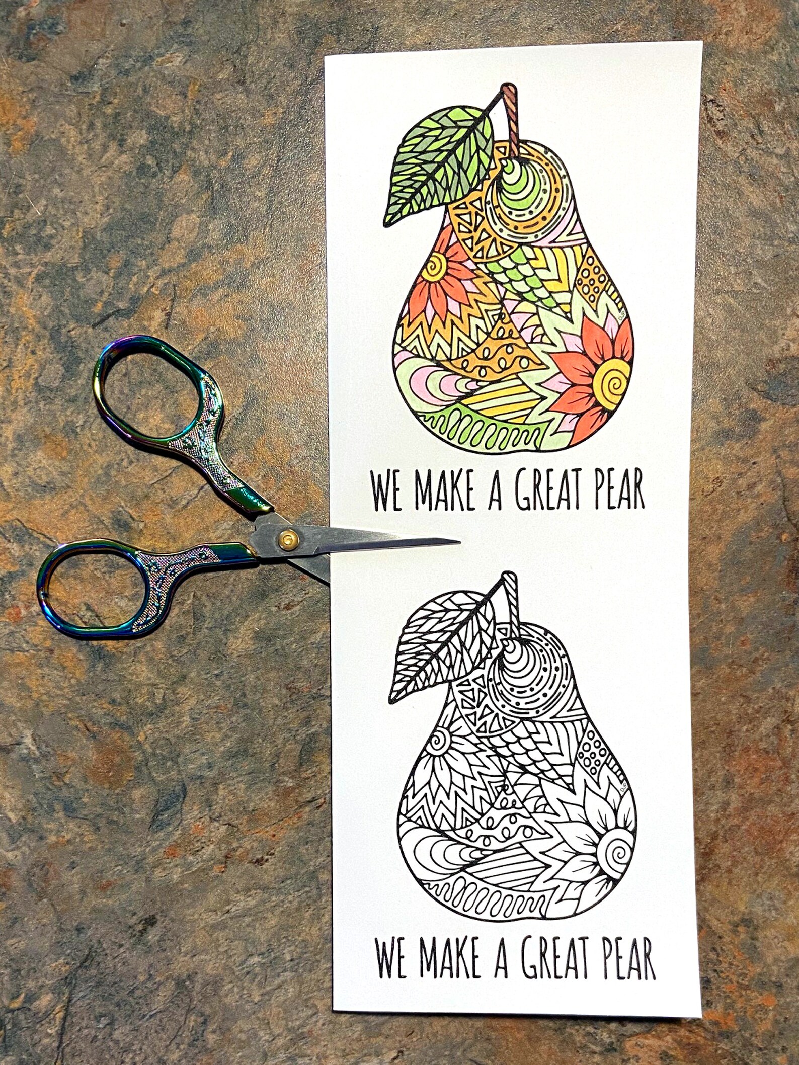 Pear Pun Greeting Card We Make A Great Pear Printable PDF - Etsy