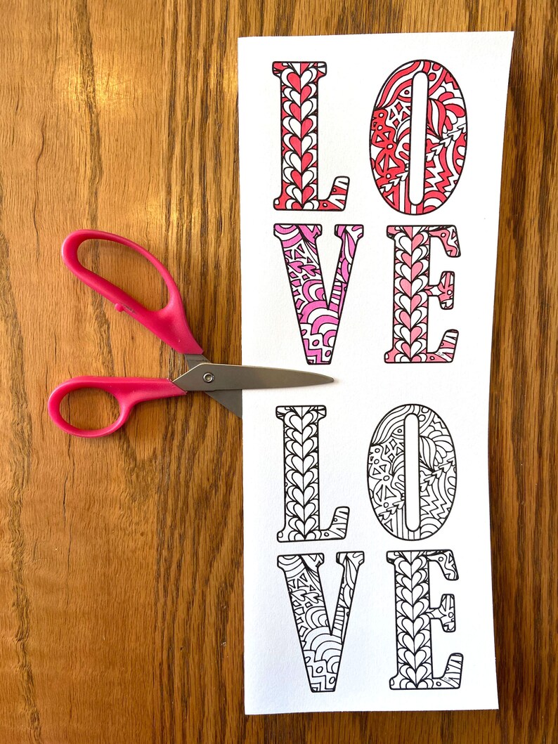 LOVE Card Valentine's Day Greeting Card Printable PDF - Etsy