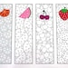 Fruit Bookmarks - PDF Coloring Page - Orange, Watermelon, Cherry ...