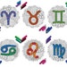 Zodiac Symbol Collection Set of 12 PDF Coloring Pages - Etsy