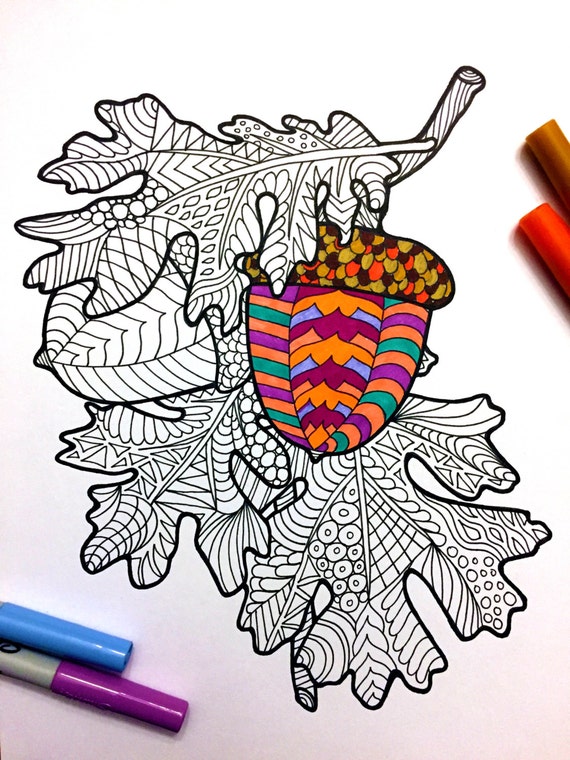 Oak Leaves Coloring Pages