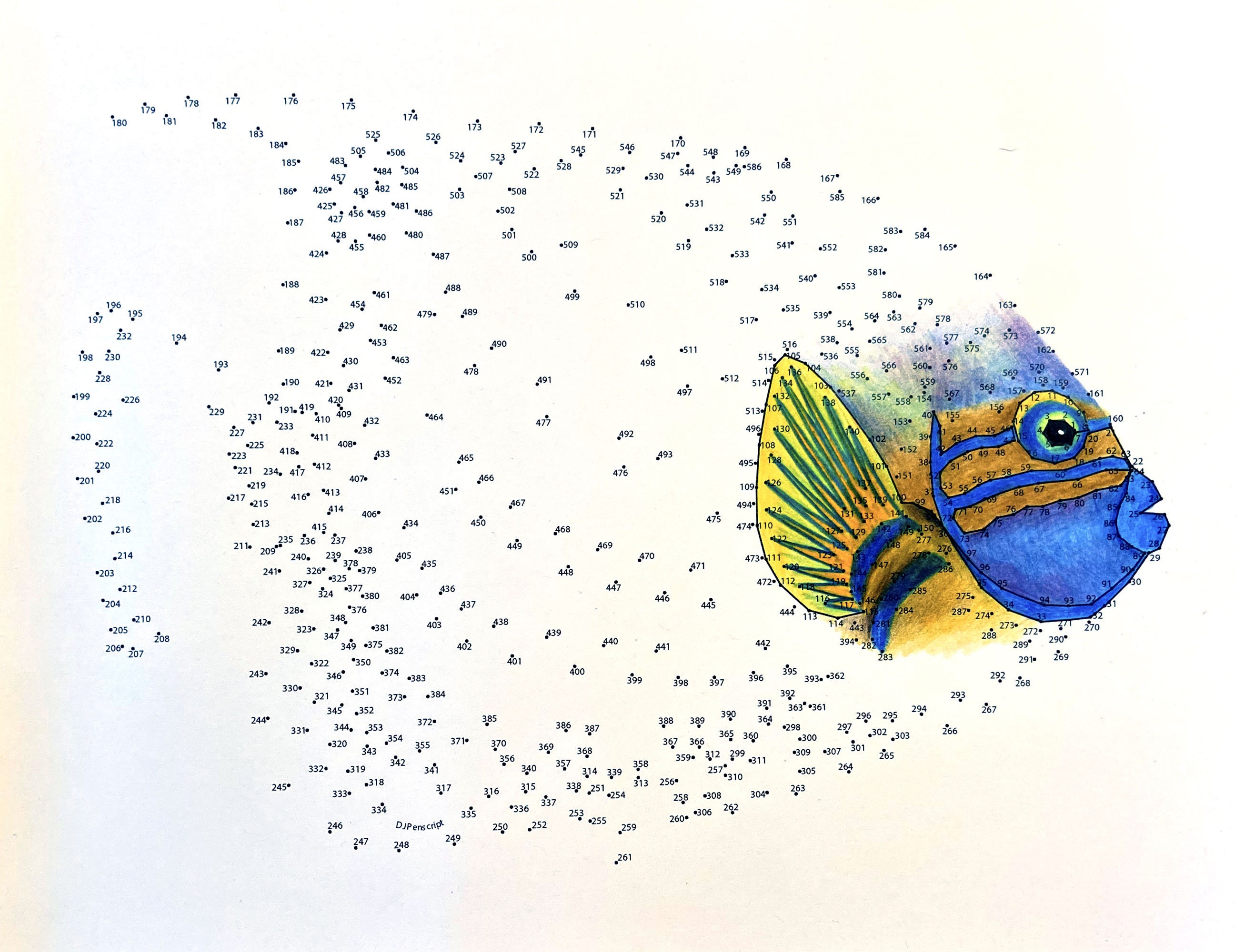 Tropical Fish Extreme Dot To Dot PDF Activity And Coloring Etsy