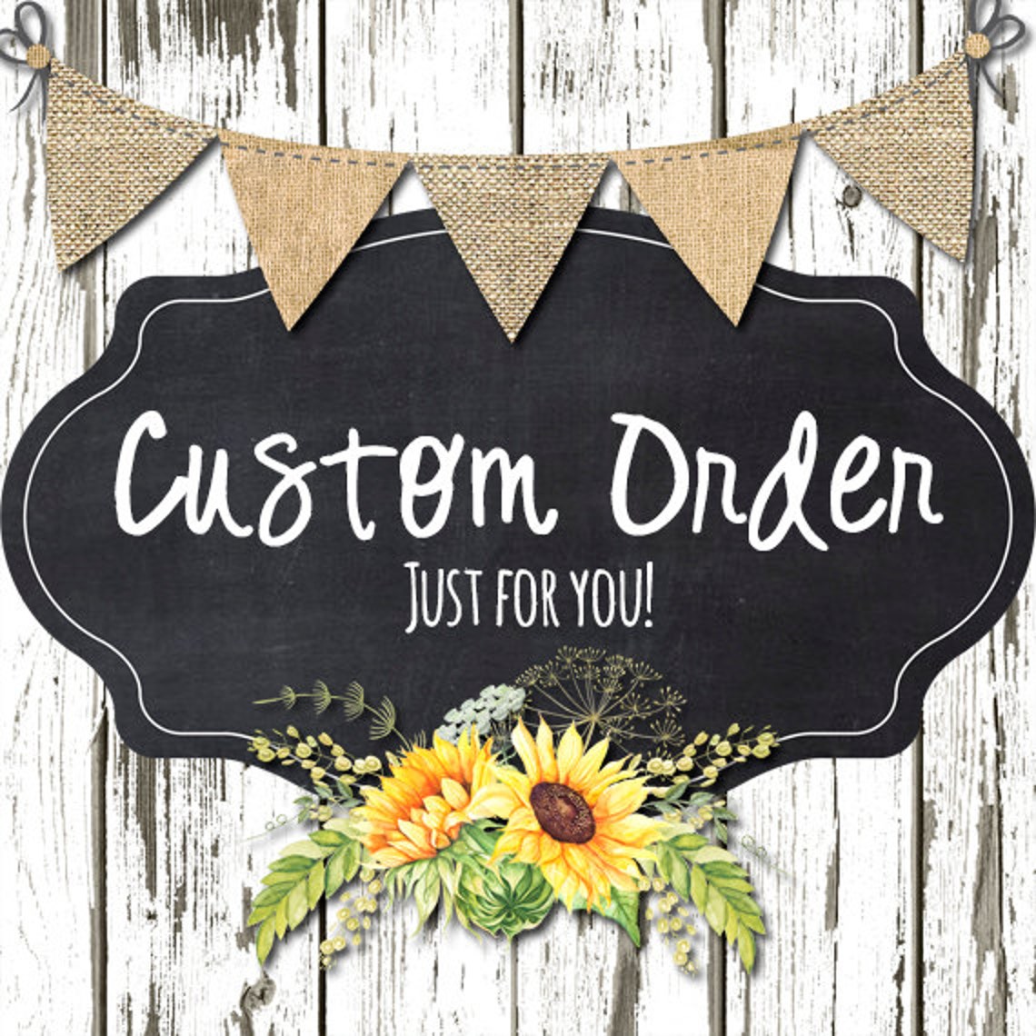 Custom Fabric Banner, Shabby Chic Party Decor - Etsy